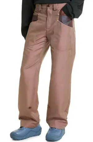 Kiko Kostadinov Mcnamara Uniform Cotton Blend Trousers In Antique
